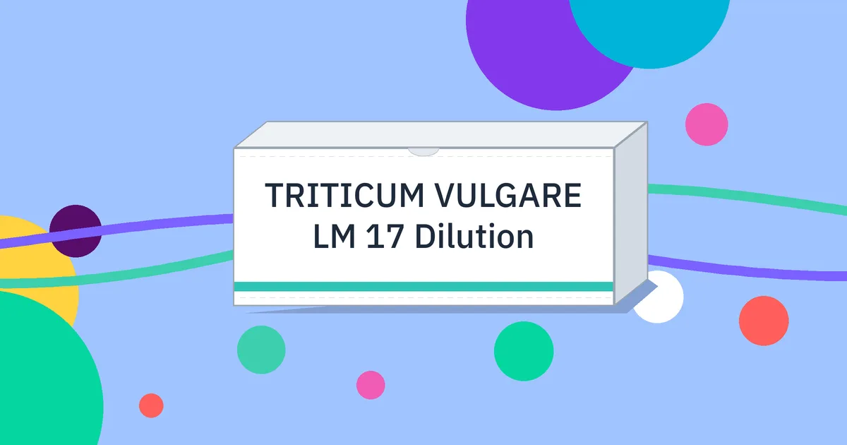 Symbolbild: Packung mit der Aufschrift TRITICUM VULGARE LM 17 Dilution (PZN 13252134) – Verfügbarkeit und Bezug in Apotheken in Frankfurt am Main