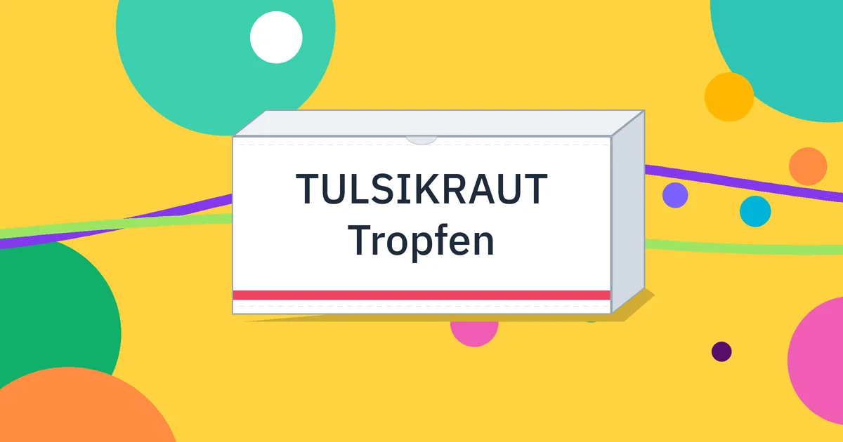 Symbolbild: Packung mit der Aufschrift TULSIKRAUT Tropfen (PZN 19142139) – Verfügbarkeit und Bezug in Apotheken in Frankfurt am Main