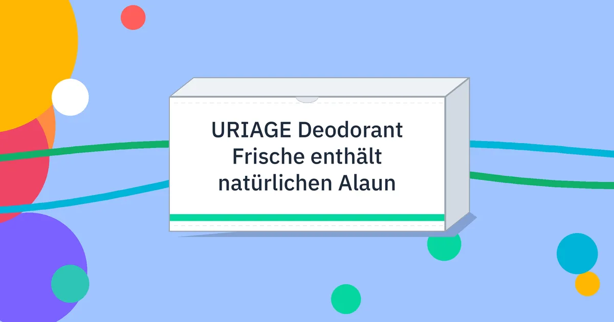 Symbolbild: Packung mit der Aufschrift URIAGE Deodorant Frische enthält natürlichen Alaun (PZN 17181750) – Verfügbarkeit und Bezug in Apotheken in Frankfurt am Main