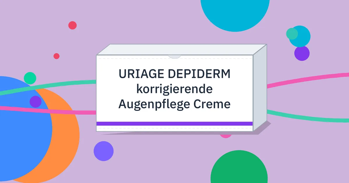 Symbolbild: Packung mit der Aufschrift URIAGE DEPIDERM korrigierende Augenpflege Creme (PZN 18850584) – Verfügbarkeit und Bezug in Apotheken in Frankfurt am Main