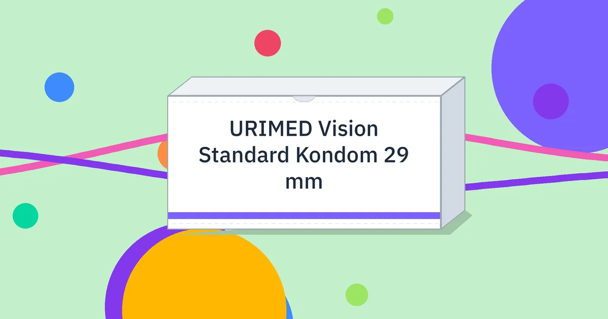 Symbolbild: Packung mit der Aufschrift URIMED Vision Standard Kondom 29 mm (PZN 00500116) – Verfügbarkeit und Bezug in Apotheken in Frankfurt am Main