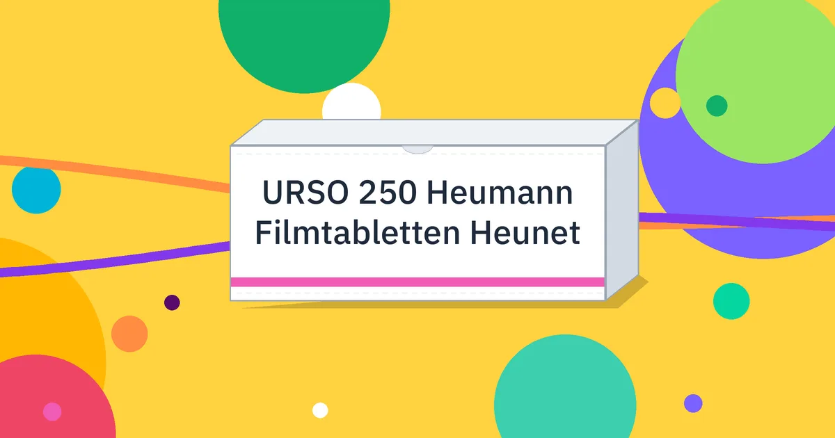 Symbolbild: Packung mit der Aufschrift URSO 250 Heumann Filmtabletten Heunet (PZN 13877265) – Verfügbarkeit und Bezug in Apotheken in Frankfurt am Main