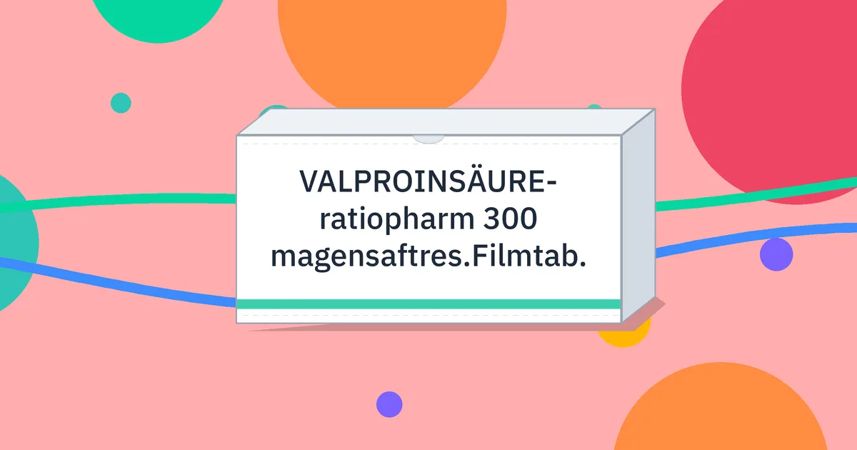 Symbolbild: Packung mit der Aufschrift VALPROINSÄURE-ratiopharm 300 magensaftres.Filmtab. (PZN 07260709) – Verfügbarkeit und Bezug in Apotheken in Frankfurt am Main