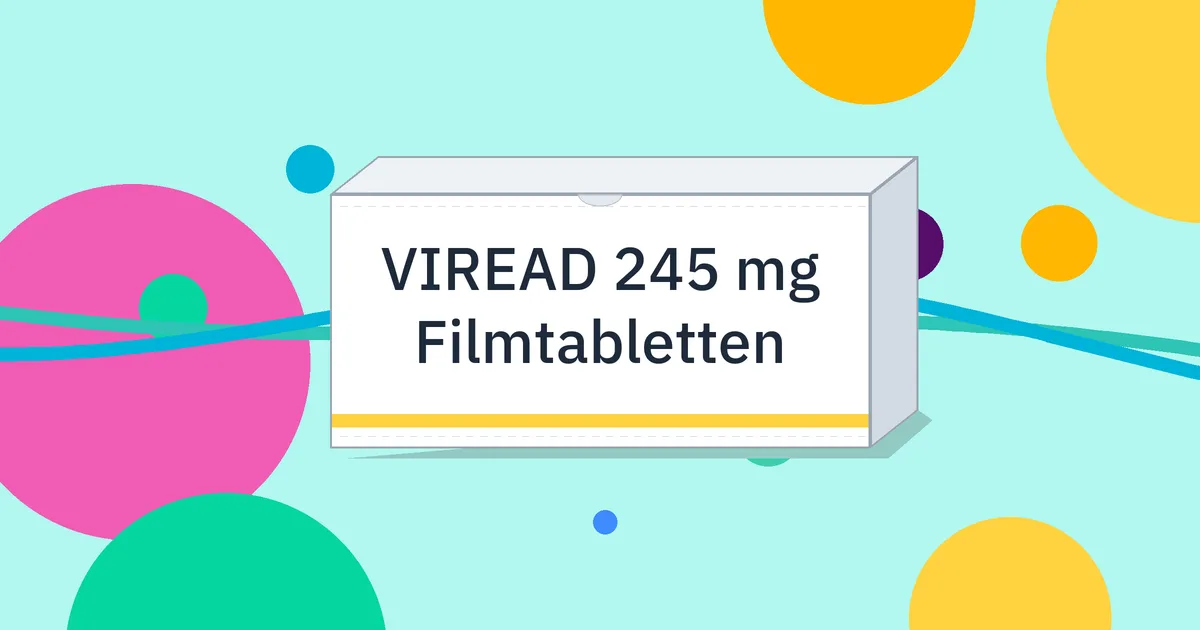 Symbolbild: Packung mit der Aufschrift VIREAD 245 mg Filmtabletten (PZN 10532979) – Verfügbarkeit und Bezug in Apotheken in Frankfurt am Main
