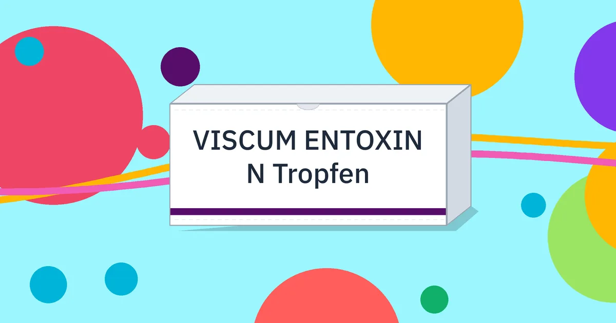 Symbolbild: Packung mit der Aufschrift VISCUM ENTOXIN N Tropfen (PZN 06184886) – Verfügbarkeit und Bezug in Apotheken in Frankfurt am Main