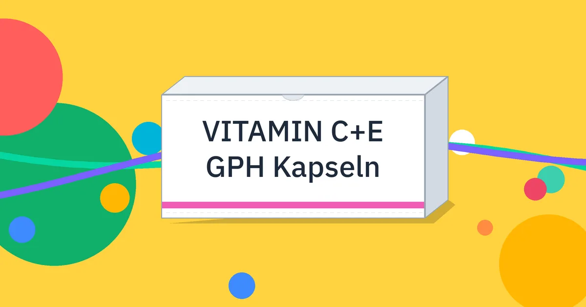 Symbolbild: Packung mit der Aufschrift VITAMIN C+E GPH Kapseln (PZN 02046911) – Verfügbarkeit und Bezug in Apotheken in Frankfurt am Main