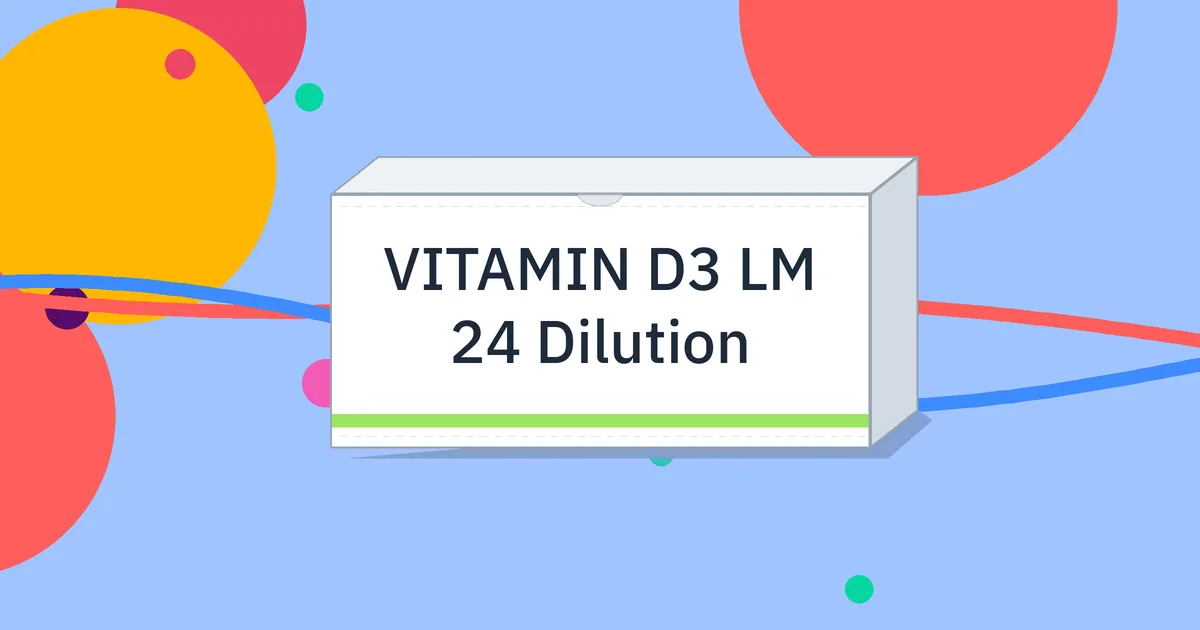 Symbolbild: Packung mit der Aufschrift VITAMIN D3 LM 24 Dilution (PZN 13279015) – Verfügbarkeit und Bezug in Apotheken in Frankfurt am Main