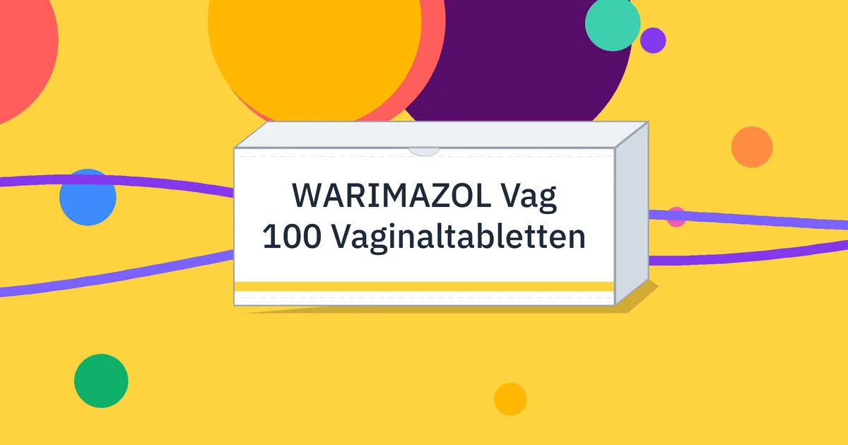 Symbolbild: Packung mit der Aufschrift WARIMAZOL Vag 100 Vaginaltabletten (PZN 12472661) – Verfügbarkeit und Bezug in Apotheken in Frankfurt am Main