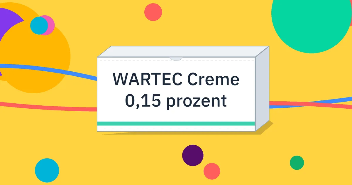 Symbolbild: Packung mit der Aufschrift WARTEC Creme 0,15 prozent (PZN 02918713) – Verfügbarkeit und Bezug in Apotheken in Frankfurt am Main
