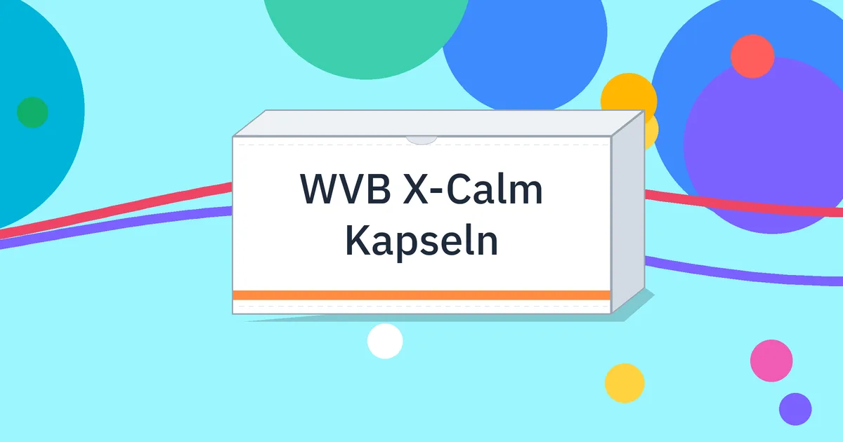 Symbolbild: Packung mit der Aufschrift WVB X-Calm Kapseln (PZN 17445120) – Verfügbarkeit und Bezug in Apotheken in Frankfurt am Main