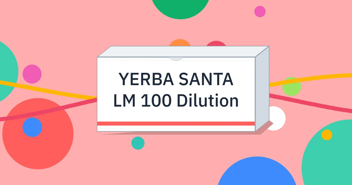 Symbolbild: Packung mit der Aufschrift YERBA SANTA LM 100 Dilution (PZN 13285688) – Verfügbarkeit und Bezug in Apotheken in Frankfurt am Main