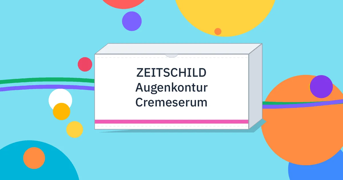 Symbolbild: Packung mit der Aufschrift ZEITSCHILD Augenkontur Cremeserum (PZN 20864412) – Verfügbarkeit und Bezug in Apotheken in Frankfurt am Main