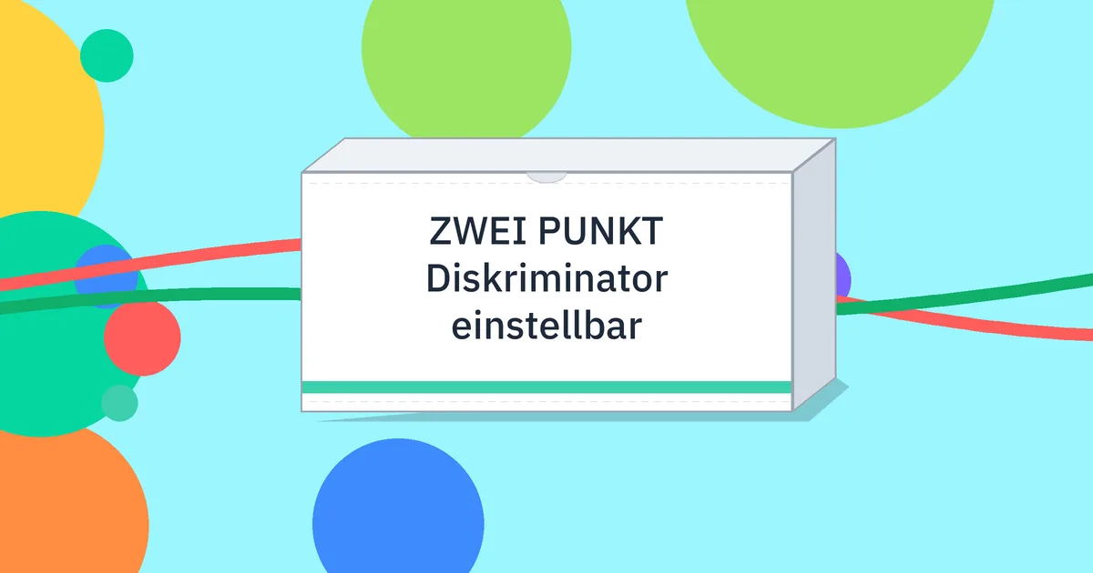 Symbolbild: Packung mit der Aufschrift ZWEI PUNKT Diskriminator einstellbar (PZN 02141963) – Verfügbarkeit und Bezug in Apotheken in Frankfurt am Main