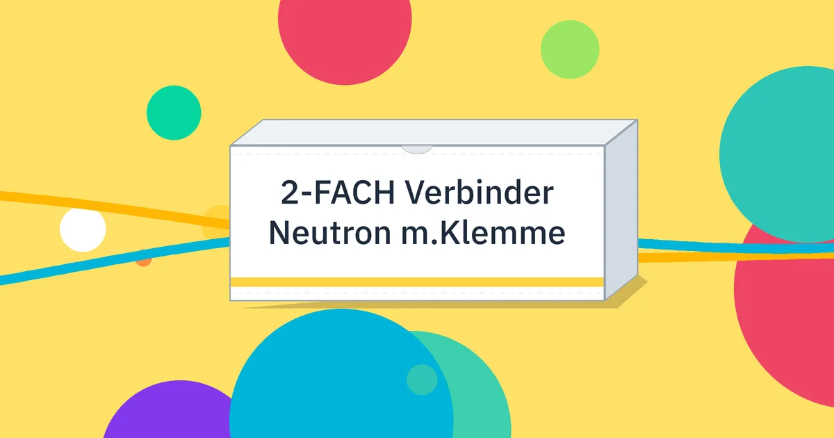 Symbolbild: Packung mit der Aufschrift 2-FACH Verbinder Neutron m.Klemme (PZN 14168890) – Verfügbarkeit und Bezug in Apotheken in Frankfurt am Main
