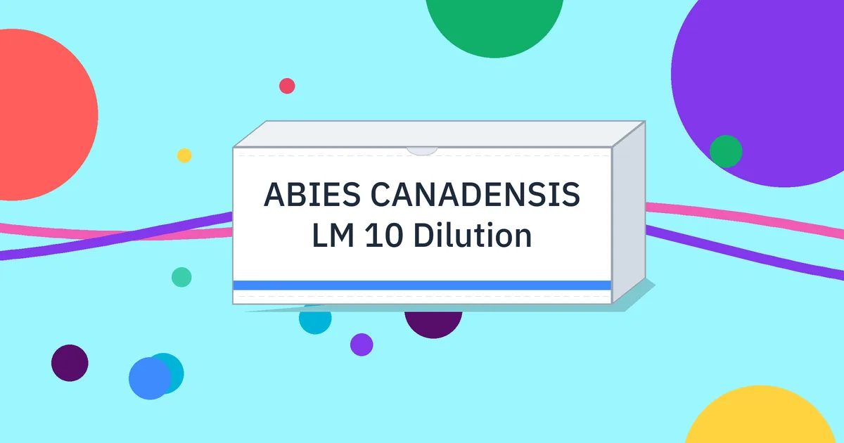 Symbolbild: Packung mit der Aufschrift ABIES CANADENSIS LM 10 Dilution (PZN 13259366) – Verfügbarkeit und Bezug in Apotheken in Frankfurt am Main