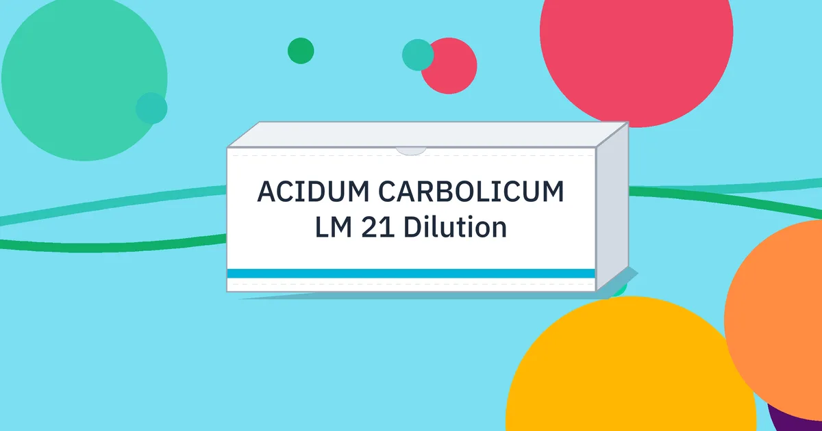 Symbolbild: Packung mit der Aufschrift ACIDUM CARBOLICUM LM 21 Dilution (PZN 13271835) – Verfügbarkeit und Bezug in Apotheken in Frankfurt am Main