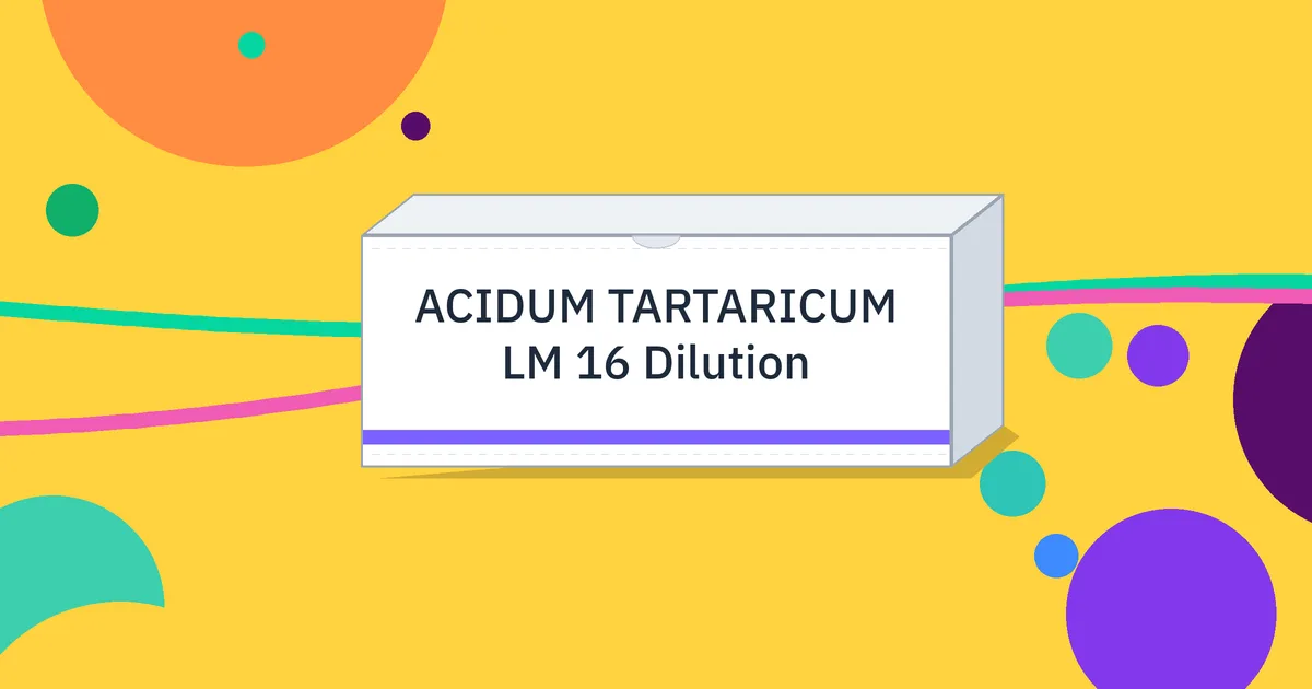 Symbolbild: Packung mit der Aufschrift ACIDUM TARTARICUM LM 16 Dilution (PZN 13286765) – Verfügbarkeit und Bezug in Apotheken in Frankfurt am Main