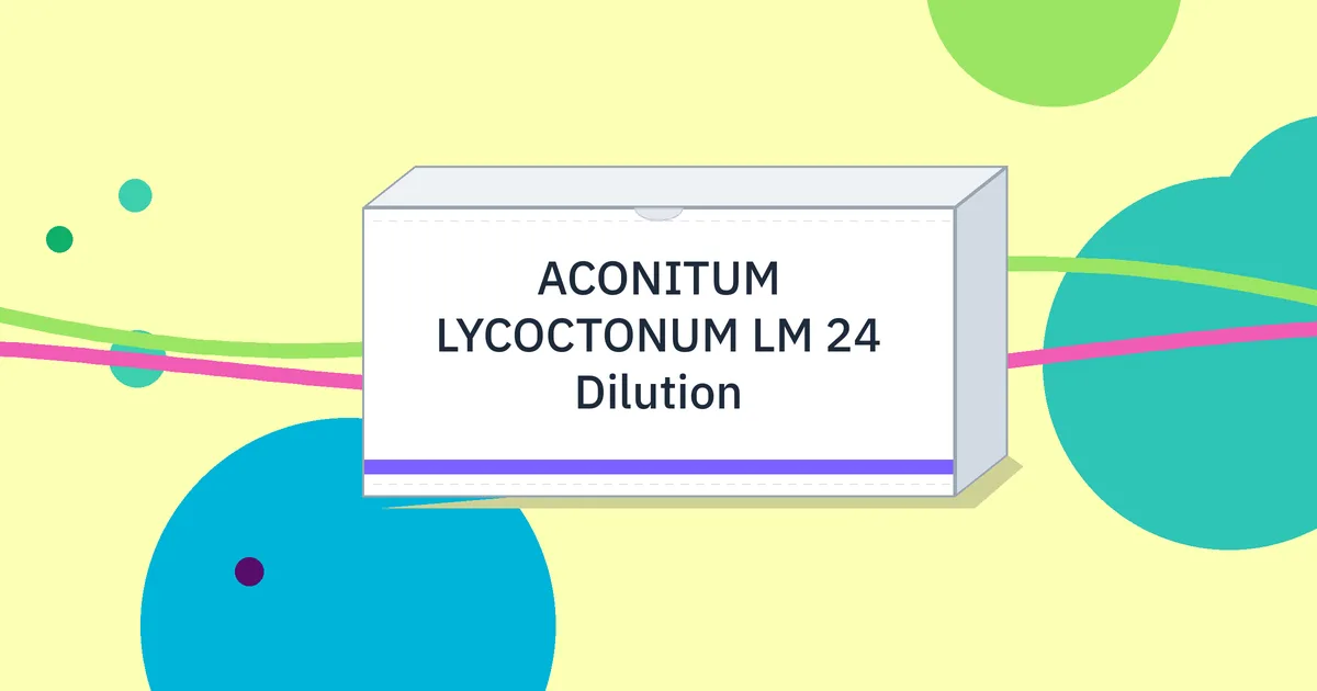 Symbolbild: Packung mit der Aufschrift ACONITUM LYCOCTONUM LM 24 Dilution (PZN 13291890) – Verfügbarkeit und Bezug in Apotheken in Frankfurt am Main