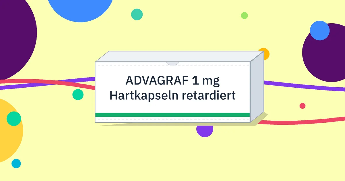 Symbolbild: Packung mit der Aufschrift ADVAGRAF 1 mg Hartkapseln retardiert (PZN 20298875) – Verfügbarkeit und Bezug in Apotheken in Frankfurt am Main