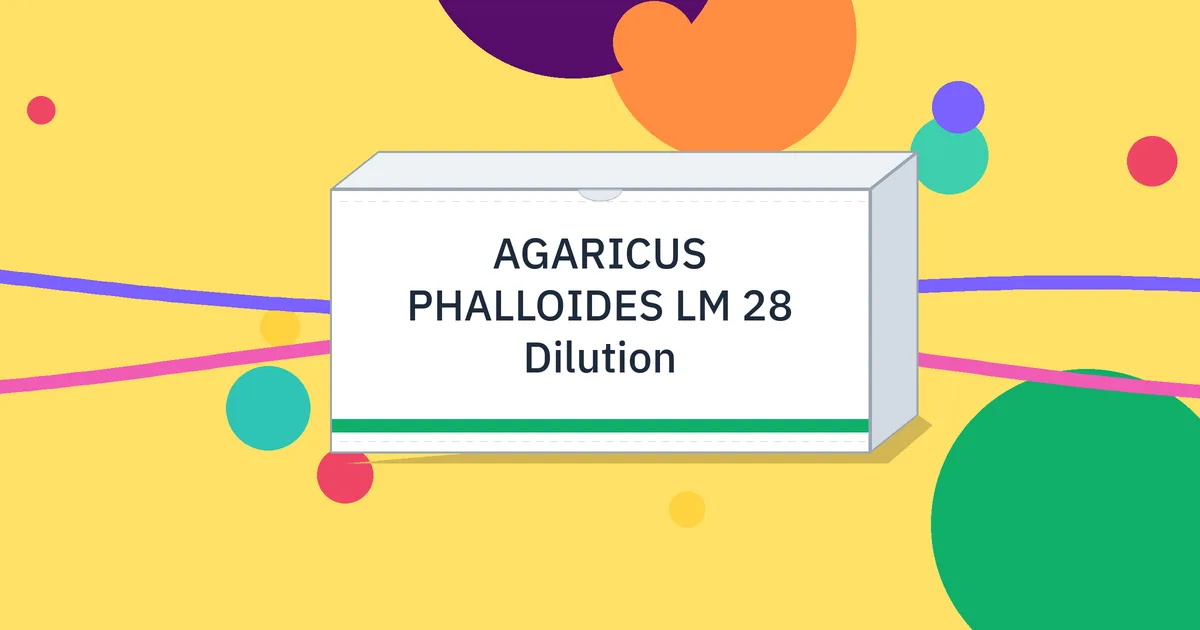 Symbolbild: Packung mit der Aufschrift AGARICUS PHALLOIDES LM 28 Dilution (PZN 13304670) – Verfügbarkeit und Bezug in Apotheken in Frankfurt am Main