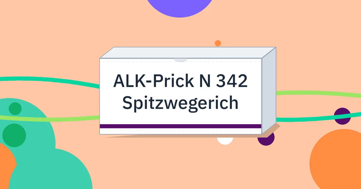 Symbolbild: Packung mit der Aufschrift ALK-Prick N 342 Spitzwegerich (PZN 02517925) – Verfügbarkeit und Bezug in Apotheken in Frankfurt am Main