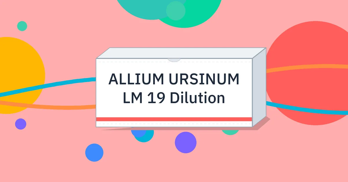 Symbolbild: Packung mit der Aufschrift ALLIUM URSINUM LM 19 Dilution (PZN 12757174) – Verfügbarkeit und Bezug in Apotheken in Frankfurt am Main