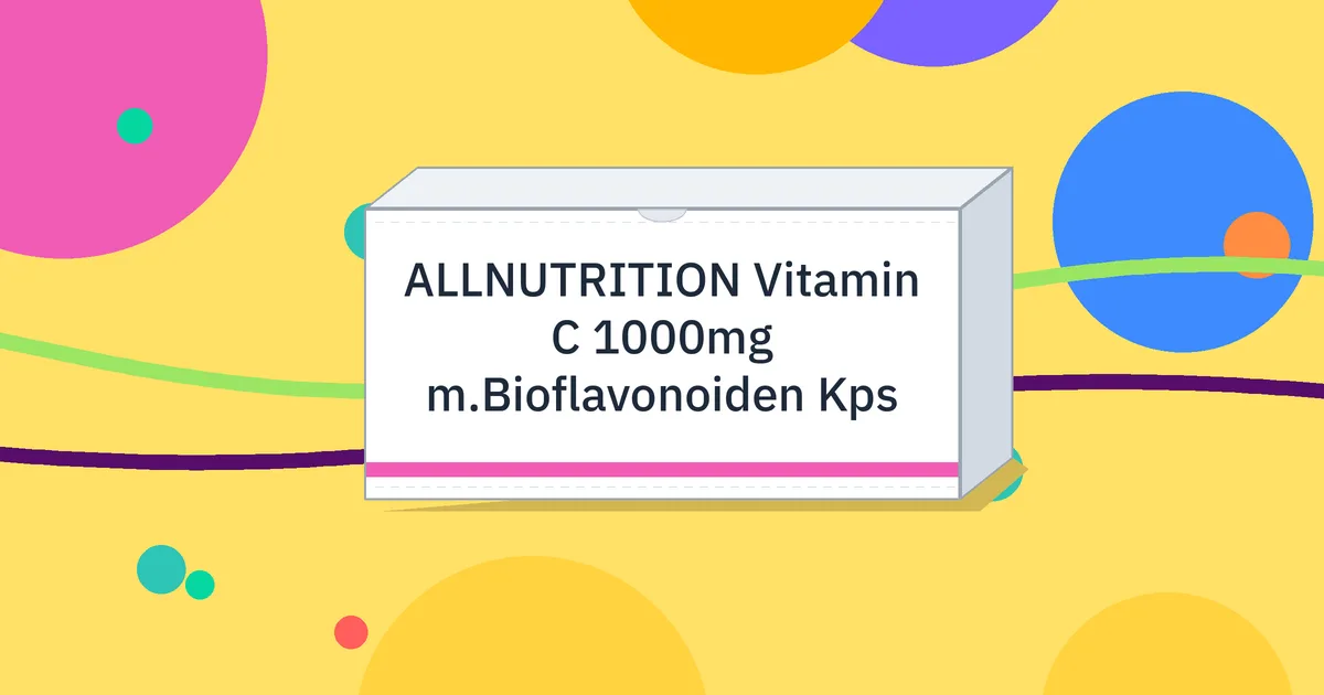 Symbolbild: Packung mit der Aufschrift ALLNUTRITION Vitamin C 1000mg m.Bioflavonoiden Kps (PZN 20694306) – Verfügbarkeit und Bezug in Apotheken in Frankfurt am Main
