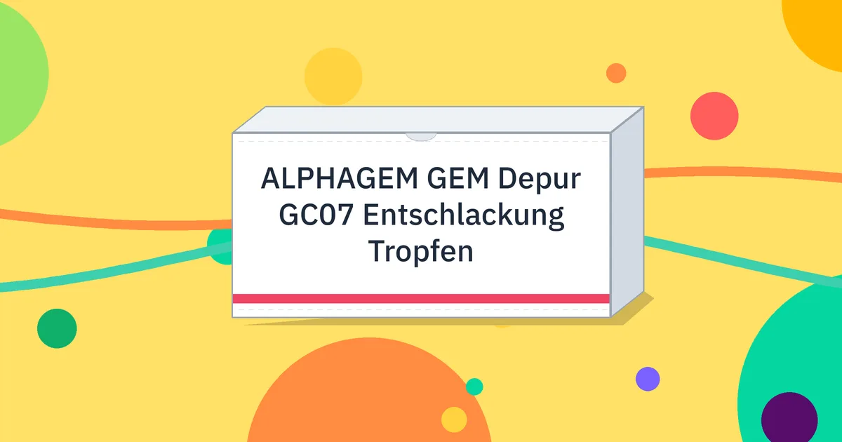 Symbolbild: Packung mit der Aufschrift ALPHAGEM GEM Depur GC07 Entschlackung Tropfen (PZN 20296505) – Verfügbarkeit und Bezug in Apotheken in Frankfurt am Main