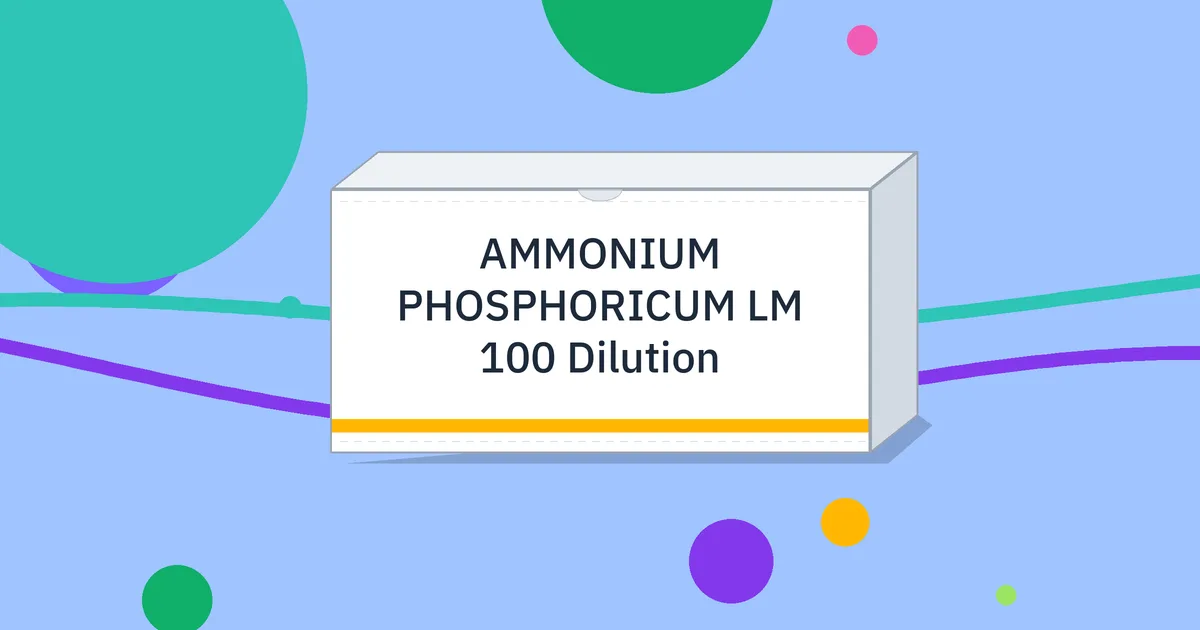 Symbolbild: Packung mit der Aufschrift AMMONIUM PHOSPHORICUM LM 100 Dilution (PZN 13322550) – Verfügbarkeit und Bezug in Apotheken in Frankfurt am Main