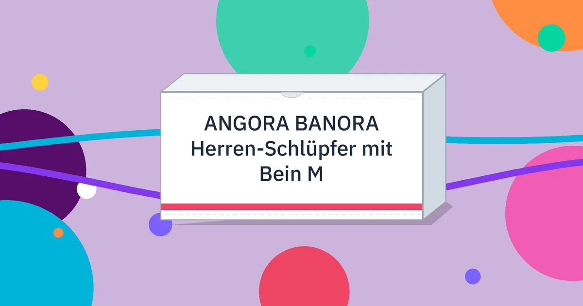 Symbolbild: Packung mit der Aufschrift ANGORA BANORA Herren-Schlüpfer mit Bein M (PZN 06192549) – Verfügbarkeit und Bezug in Apotheken in Frankfurt am Main
