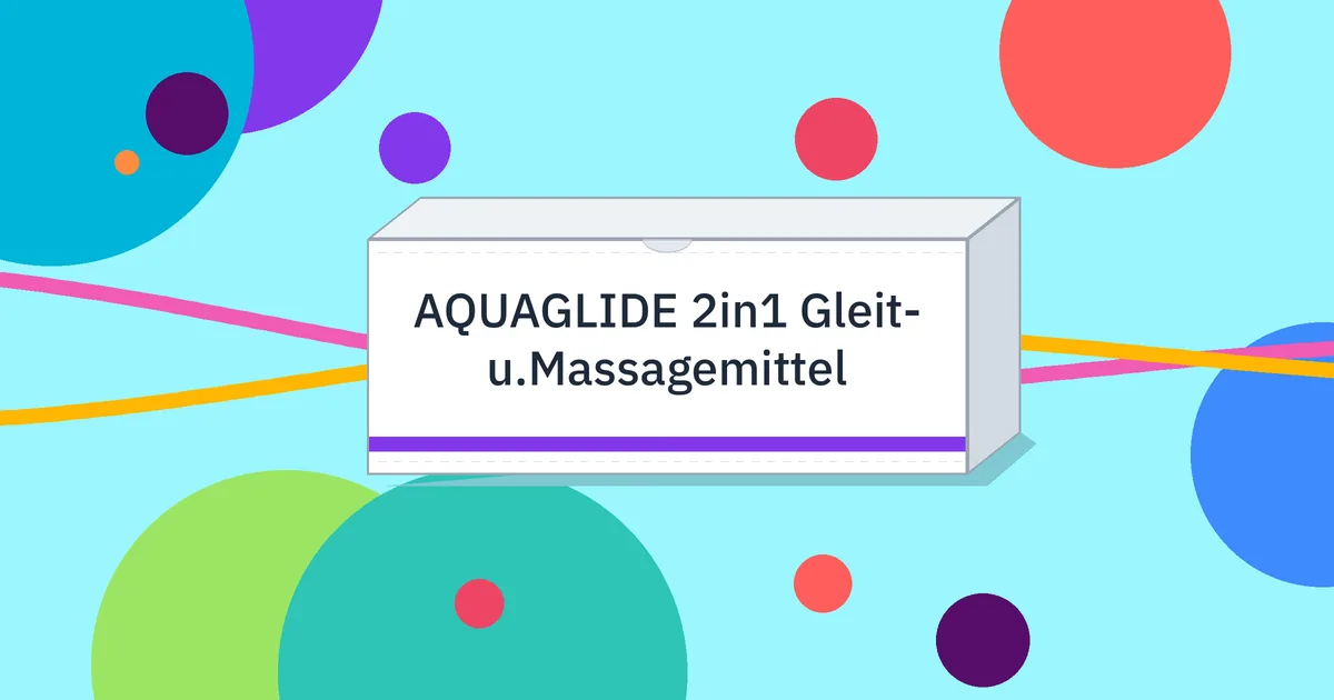 Symbolbild: Packung mit der Aufschrift AQUAGLIDE 2in1 Gleit- u.Massagemittel (PZN 00008711) – Verfügbarkeit und Bezug in Apotheken in Frankfurt am Main