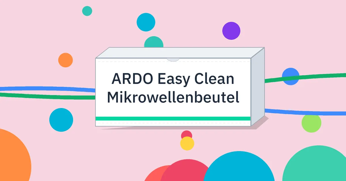 Symbolbild: Packung mit der Aufschrift ARDO Easy Clean Mikrowellenbeutel (PZN 10211086) – Verfügbarkeit und Bezug in Apotheken in Frankfurt am Main