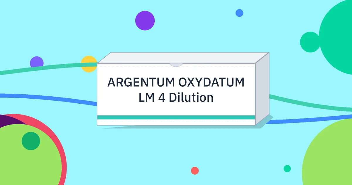 Symbolbild: Packung mit der Aufschrift ARGENTUM OXYDATUM LM 4 Dilution (PZN 12768999) – Verfügbarkeit und Bezug in Apotheken in Frankfurt am Main