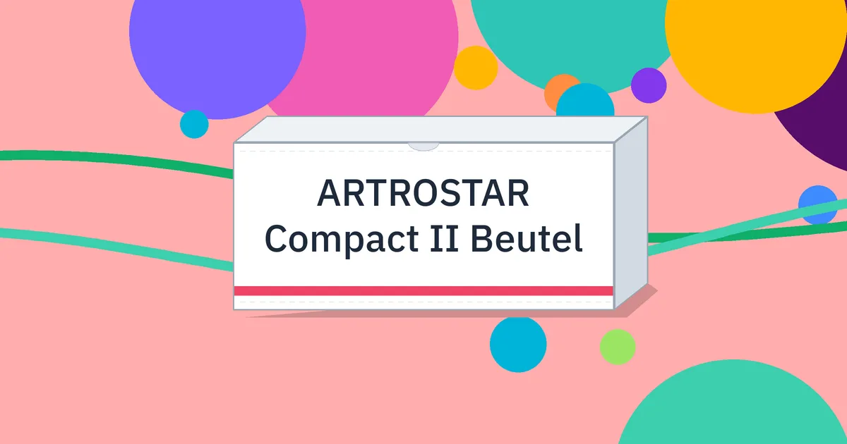 Symbolbild: Packung mit der Aufschrift ARTROSTAR Compact II Beutel (PZN 09065515) – Verfügbarkeit und Bezug in Apotheken in Frankfurt am Main