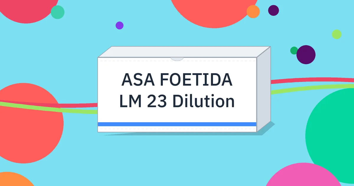 Symbolbild: Packung mit der Aufschrift ASA FOETIDA LM 23 Dilution (PZN 12781681) – Verfügbarkeit und Bezug in Apotheken in Frankfurt am Main