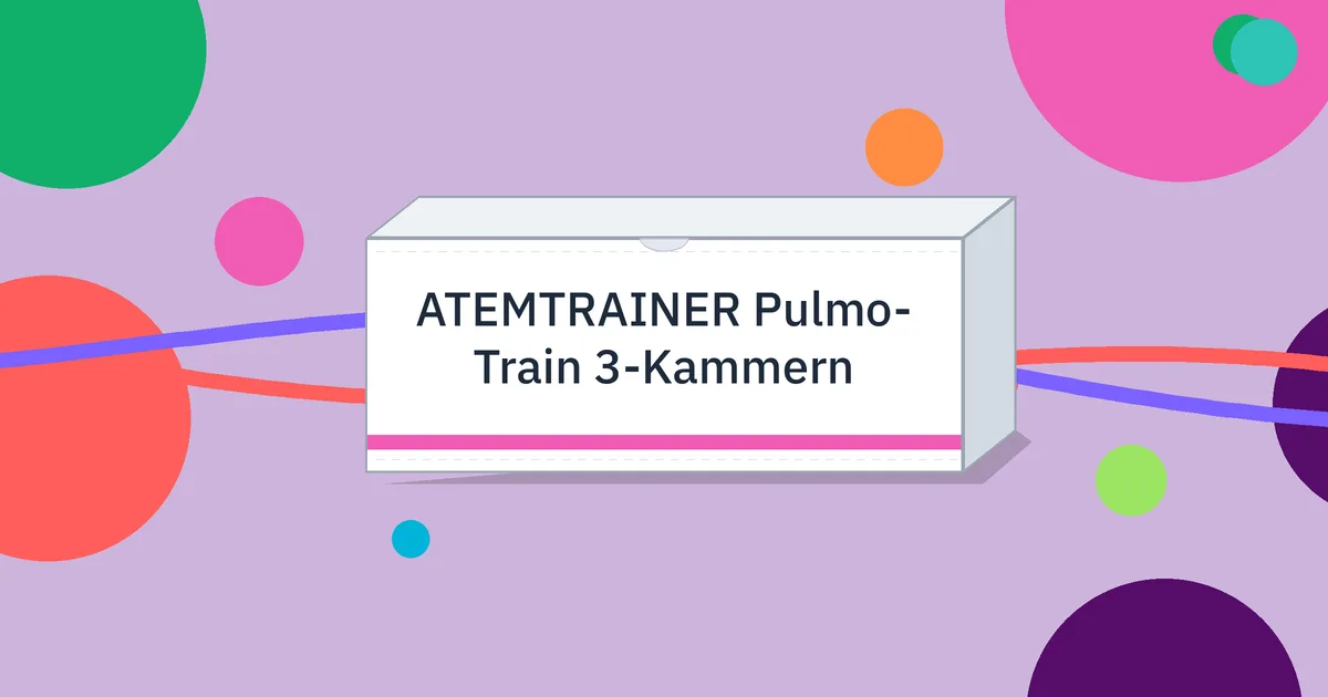 Symbolbild: Packung mit der Aufschrift ATEMTRAINER Pulmo-Train 3-Kammern (PZN 15410494) – Verfügbarkeit und Bezug in Apotheken in Frankfurt am Main