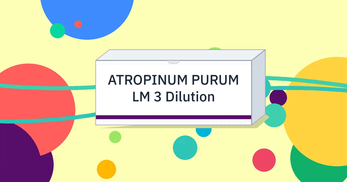 Symbolbild: Packung mit der Aufschrift ATROPINUM PURUM LM 3 Dilution (PZN 12782367) – Verfügbarkeit und Bezug in Apotheken in Frankfurt am Main