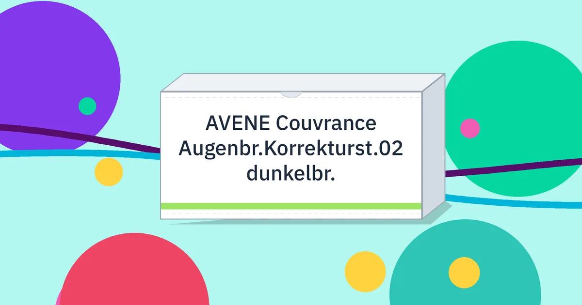 Symbolbild: Packung mit der Aufschrift AVENE Couvrance Augenbr.Korrekturst.02 dunkelbr. (PZN 03728570) – Verfügbarkeit und Bezug in Apotheken in Frankfurt am Main