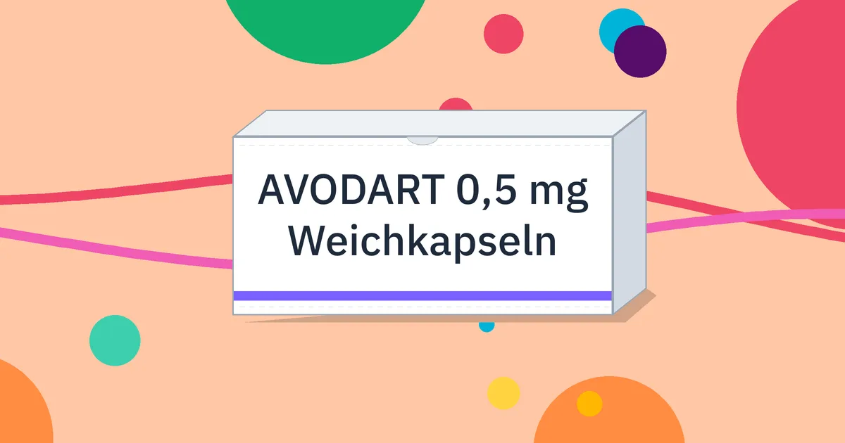 Symbolbild: Packung mit der Aufschrift AVODART 0,5 mg Weichkapseln (PZN 03125050) – Verfügbarkeit und Bezug in Apotheken in Frankfurt am Main