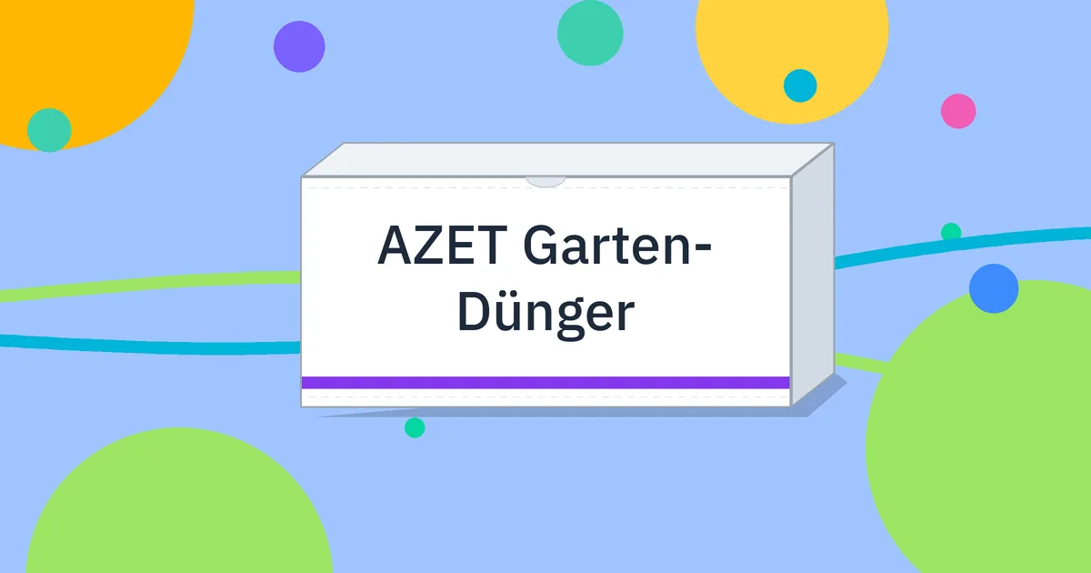 Symbolbild: Packung mit der Aufschrift AZET Garten-Dünger (PZN 12584029) – Verfügbarkeit und Bezug in Apotheken in Frankfurt am Main