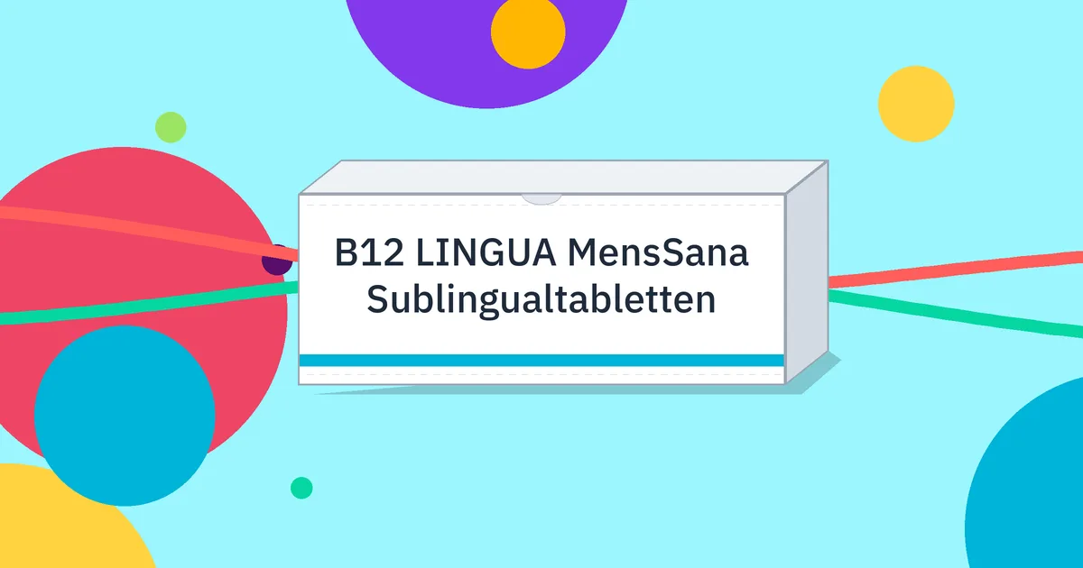 Symbolbild: Packung mit der Aufschrift B12 LINGUA MensSana Sublingualtabletten (PZN 19794681) – Verfügbarkeit und Bezug in Apotheken in Frankfurt am Main