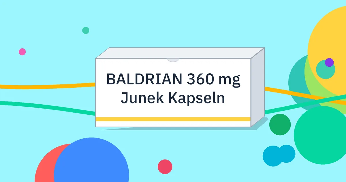 Symbolbild: Packung mit der Aufschrift BALDRIAN 360 mg Junek Kapseln (PZN 10336787) – Verfügbarkeit und Bezug in Apotheken in Frankfurt am Main