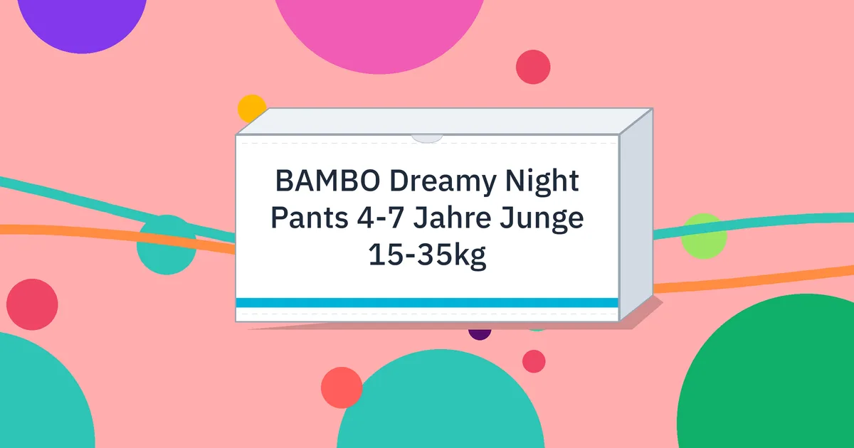 Symbolbild: Packung mit der Aufschrift BAMBO Dreamy Night Pants 4-7 Jahre Junge 15-35kg (PZN 14355385) – Verfügbarkeit und Bezug in Apotheken in Frankfurt am Main