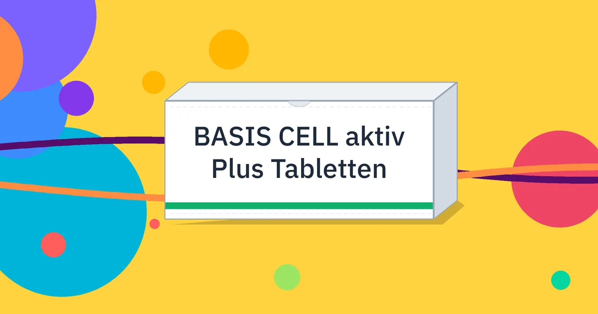 Symbolbild: Packung mit der Aufschrift BASIS CELL aktiv Plus Tabletten (PZN 17935870) – Verfügbarkeit und Bezug in Apotheken in Frankfurt am Main