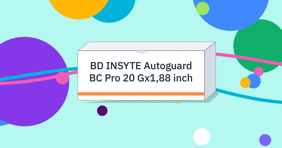 Symbolbild: Packung mit der Aufschrift BD INSYTE Autoguard BC Pro 20 Gx1,88 inch (PZN 17517753) – Verfügbarkeit und Bezug in Apotheken in Frankfurt am Main