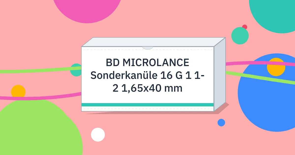 Symbolbild: Packung mit der Aufschrift BD MICROLANCE Sonderkanüle 16 G 1 1-2 1,65x40 mm (PZN 16016397) – Verfügbarkeit und Bezug in Apotheken in Frankfurt am Main