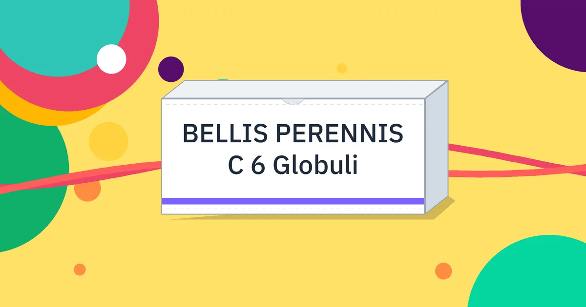 Symbolbild: Packung mit der Aufschrift BELLIS PERENNIS C 6 Globuli (PZN 04207181) – Verfügbarkeit und Bezug in Apotheken in Frankfurt am Main
