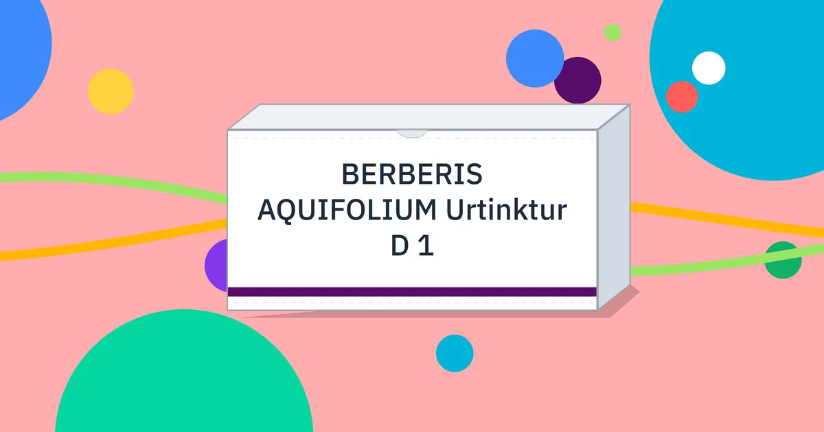 Symbolbild: Packung mit der Aufschrift BERBERIS AQUIFOLIUM Urtinktur D 1 (PZN 02126165) – Verfügbarkeit und Bezug in Apotheken in Frankfurt am Main