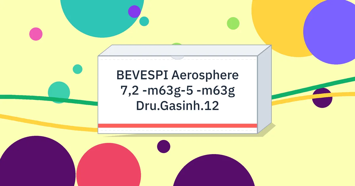 Symbolbild: Packung mit der Aufschrift BEVESPI Aerosphere 7,2 -m63g-5 -m63g Dru.Gasinh.12 (PZN 17866011) – Verfügbarkeit und Bezug in Apotheken in Frankfurt am Main