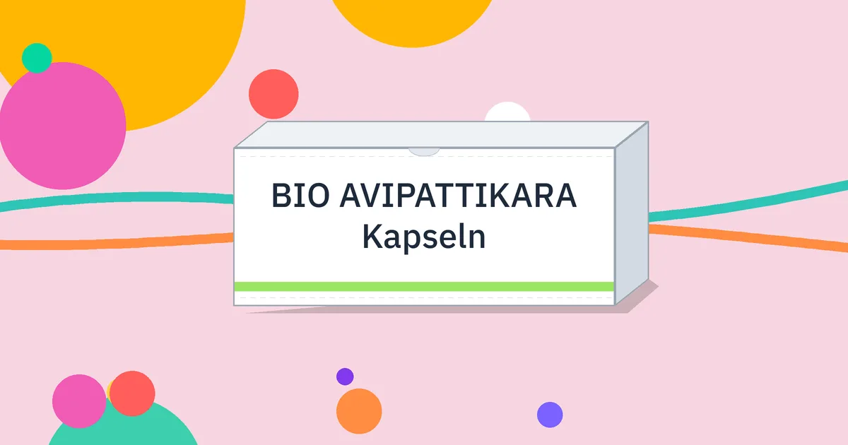 Symbolbild: Packung mit der Aufschrift BIO AVIPATTIKARA Kapseln (PZN 16707026) – Verfügbarkeit und Bezug in Apotheken in Frankfurt am Main
